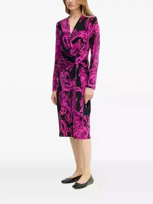 Joseph Ribkoff Paisley-print Tie Midi Dress