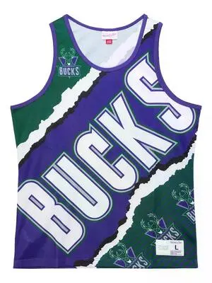 Mitchell & Ness X Milwaukee Bucks Jumbotron 2.0 Sleeveless Vest - Purple