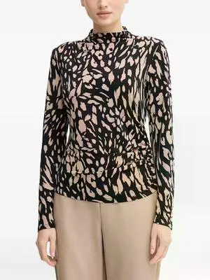 Joseph Ribkoff Printed Ruched Blouse