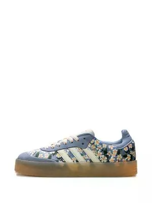 Adidas Sambae X Liberty London Floral-print Sneakers - Blue