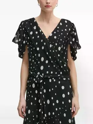 Joseph Ribkoff Polka-dot Midi Wrap Dress