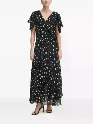 Joseph Ribkoff Polka-dot Midi Wrap Dress