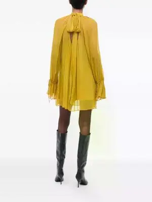 Staud Roux Rear Tie Fastening Dress - Yellow