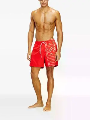 DIESEL® Logo Swim Shorts - Red