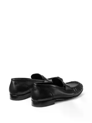 JIMMY CHOO Ellis Logo-plaque Loafers - Black