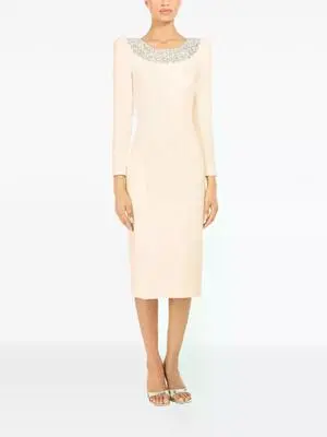 Jenny Packham Jacquetta Beaded Midi Dress - Neutrals