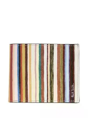 Paul Smith Striped Leather Cardholder - Neutrals
