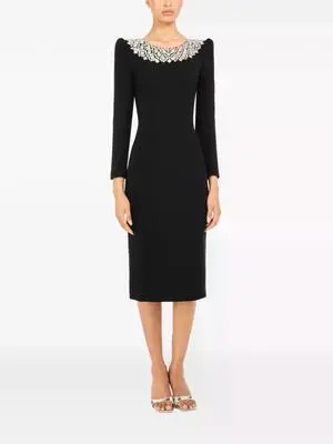 Jenny Packham Jacquetta Embellished Midi Dress - Black