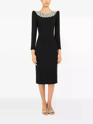 Jenny Packham Jacquetta Embellished Midi Dress - Black