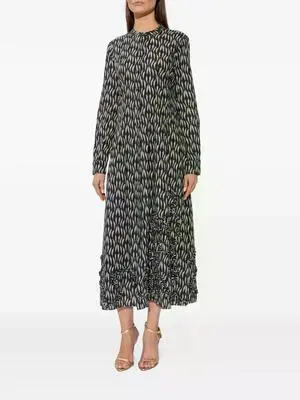 Ulla Johnson Laurentine Ruffled Printed Midi Dress - Black