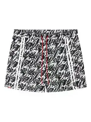 DIESEL® Side-stripe Swim Short - Black