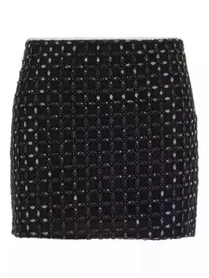 ROTATE BY BIRGER CHRISTENSEN Sequin-embroidered Mini Skirt - Black