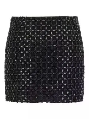 ROTATE BY BIRGER CHRISTENSEN Sequin-embroidered Mini Skirt - Black