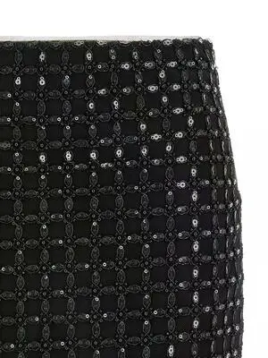 ROTATE BY BIRGER CHRISTENSEN Sequin-embroidered Mini Skirt - Black