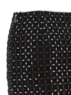 ROTATE BY BIRGER CHRISTENSEN Sequin-embroidered Mini Skirt - Black