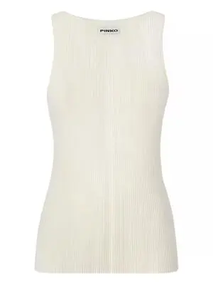 Pinko Ribbed Tank Top - Neutrals