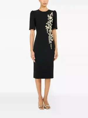 Jenny Packham Roma Embellished Midi Dress - Black