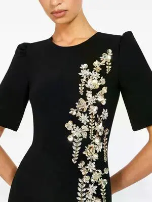 Jenny Packham Roma Embellished Midi Dress - Black