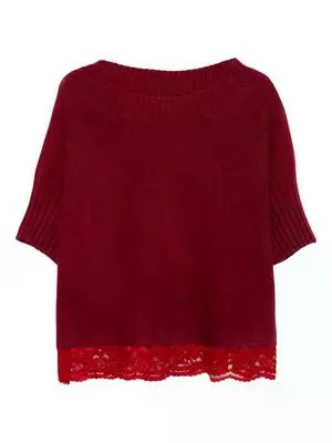 BLAKLACE Lace Trimmed Top