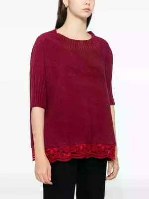 BLAKLACE Lace Trimmed Top