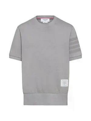 Thom Browne Cotton Jersey 4-bar T-shirt - Grey