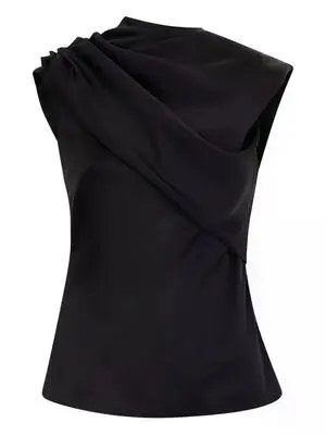 David Koma Brooch Drape Top