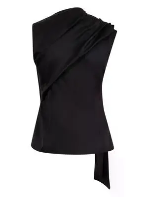 David Koma Brooch Drape Top