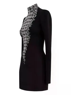 David Koma Croc-effect Mini Dress