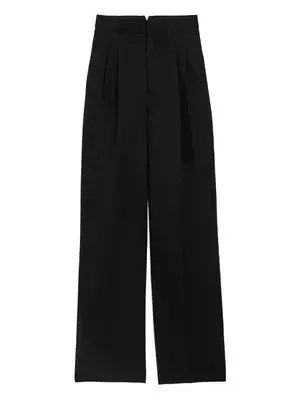 AMI Paris Tailored Pleated High-waisted Trousers - Black