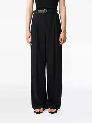 AMI Paris Tailored Pleated High-waisted Trousers - Black