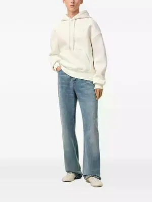 AMI Paris De Coeur Embossed Hooded Sweatshirt - Neutrals