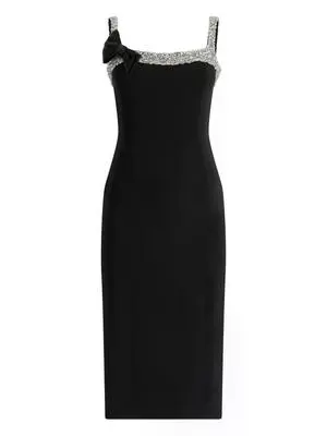 Jenny Packham Lucy Crystal-embellished Bow Midi Dress - Black