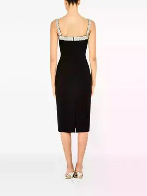 Jenny Packham Lucy Crystal-embellished Bow Midi Dress - Black