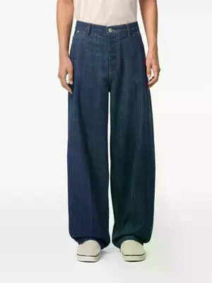 AMI Paris Cotton Balloon Fit Jeans - Blue