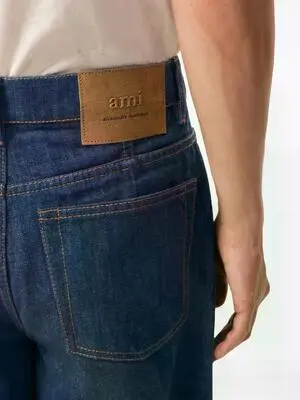 AMI Paris Cotton Balloon Fit Jeans - Blue