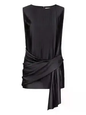 Loulou De Saison Striped Draped Top - Black