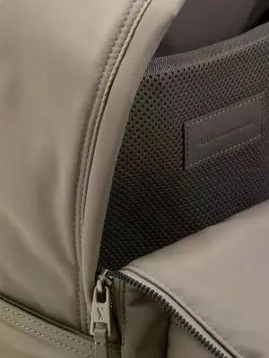 Ami Marcel Padded Logo-patch Backpack - Grey