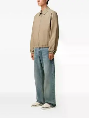 Ami Cotton Gabardine De Coeur Zipped Jacket - Neutrals