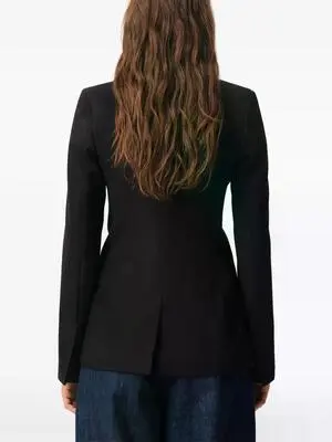 AMI Paris Wool Single-breasted Fitted Jacket - Black