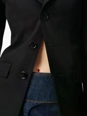 AMI Paris Wool Single-breasted Fitted Jacket - Black