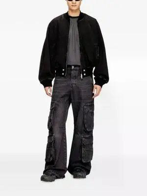 DIESEL® Ribbed Denim Bomber Jacket