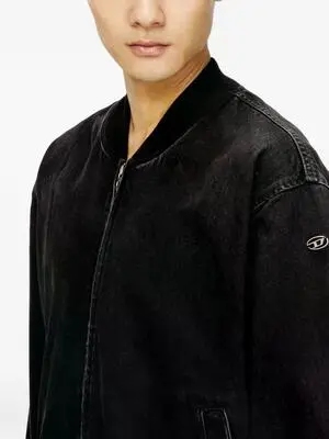 DIESEL® Ribbed Denim Bomber Jacket
