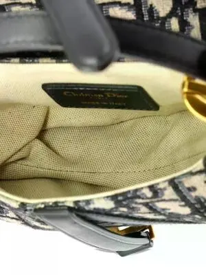 Dior Saddle Handbag Oblique Canvas Mini Shoulder Bag - Blue