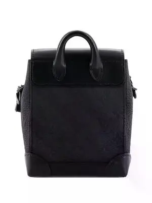 LOUIS VUITTON Steamer Bag Monogram Taurillon Leather Nano Crossbody Bag - Black