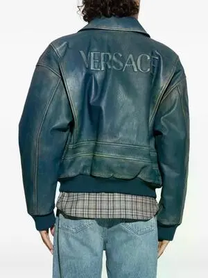 Versace Zip-up Leather Jacket