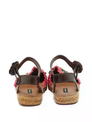 Dolce & Gabbana Leather Raffia Espadrilles