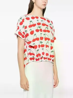 BLAKLACE Cherry-print Blouse