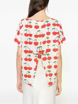 BLAKLACE Cherry-print Blouse