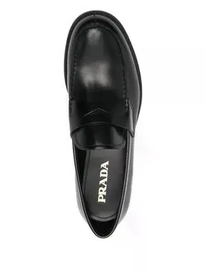 Prada Penny-slot Loafers - Black
