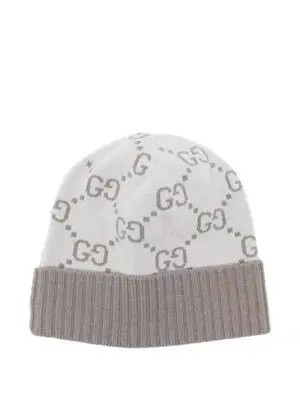 Gucci Gg-pattern Beanie - Grey